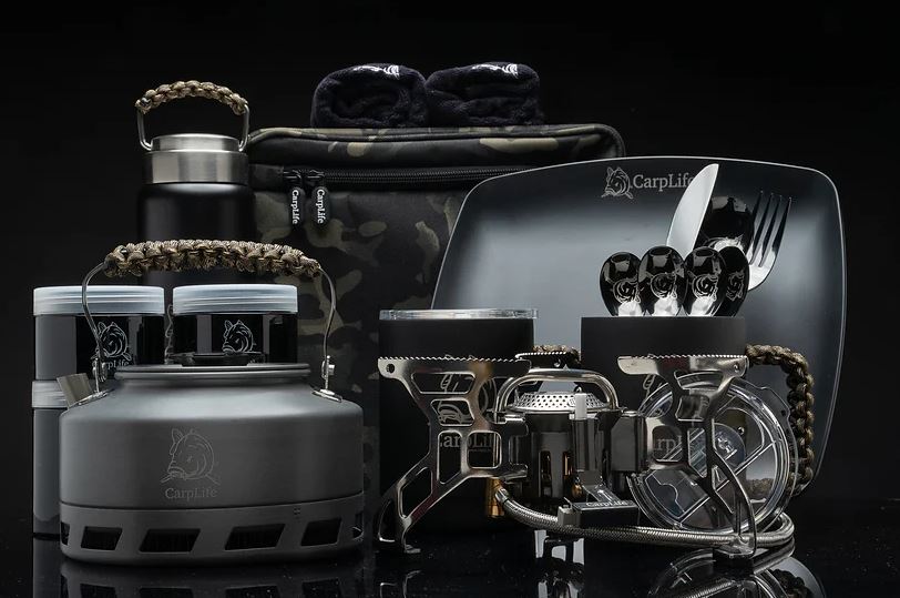 CarpLife Fully Loaded Eclipse Camo Brew Kit / Cook Wear Bag — CPS Tackle