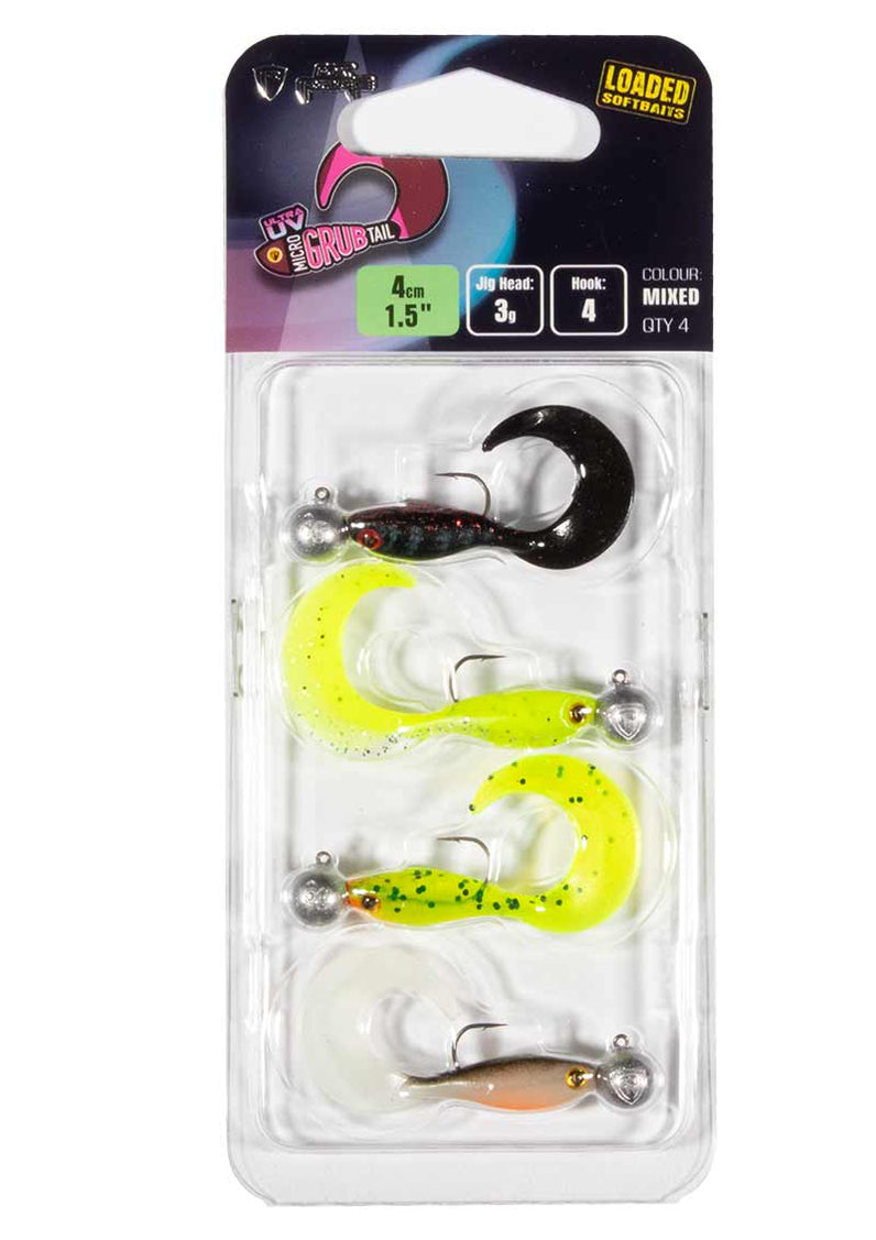 Fox Rage Ultra UV Micro Grub Tail Loaded Soft Bait Lure — CPS Tackle