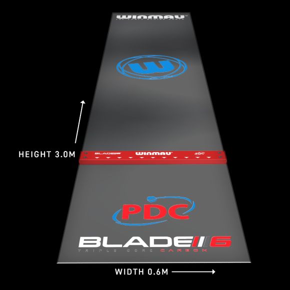 Winmau Clear Zone PVC Dart Mat with Integrated Oche — CPS Tackle