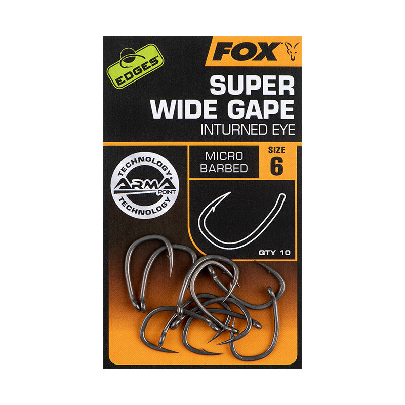Fox Edges Super Wide Gape Hooks (Inturned Eye) — CPS Tackle